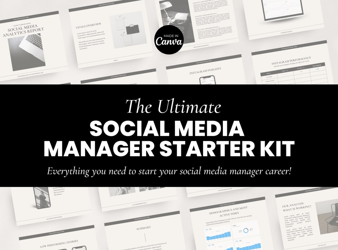 Social Media Manager Starter Kit | Social Media Manager Bundle | Social ...