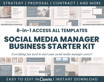 Social Media Manager Starter Kit Social Media Manager Bundle - Etsy