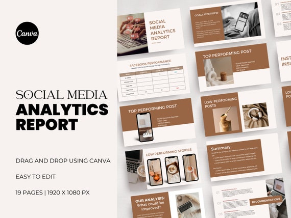 Social Media Analytics Report Template Social Media - Etsy