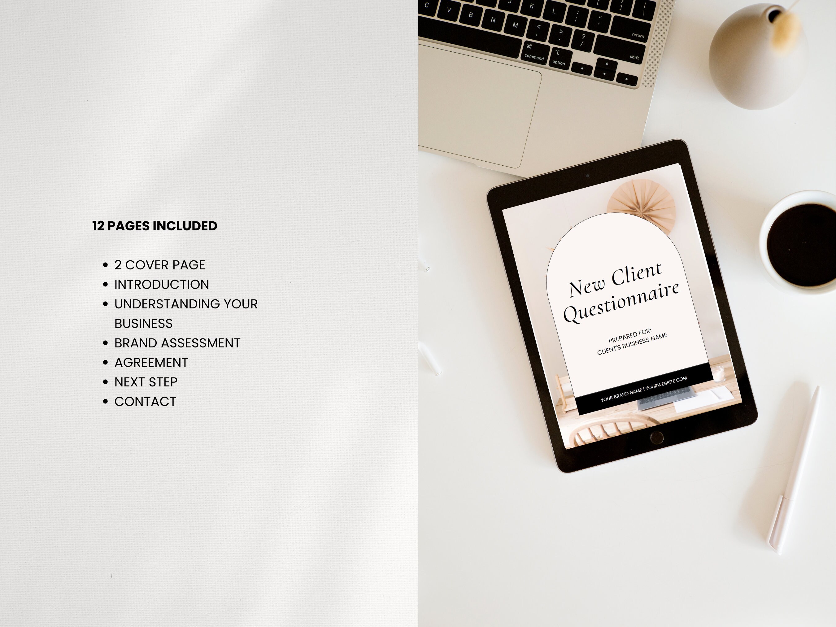New Client Questionnaire Survey Template Canva Business Templates for ...