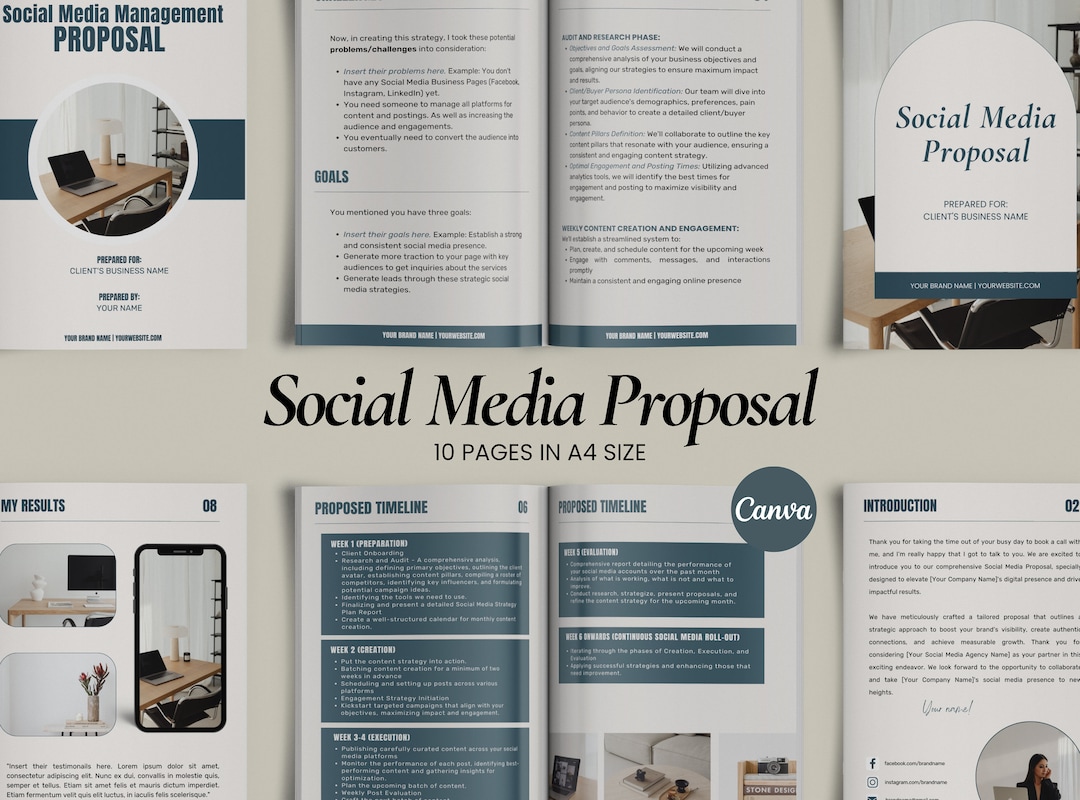 Social Media Proposal Template | Freelance Social Media Manager ...