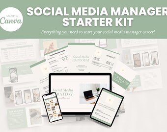 Social Media Manager Starter Kit Social Media Manager Bundle - Etsy