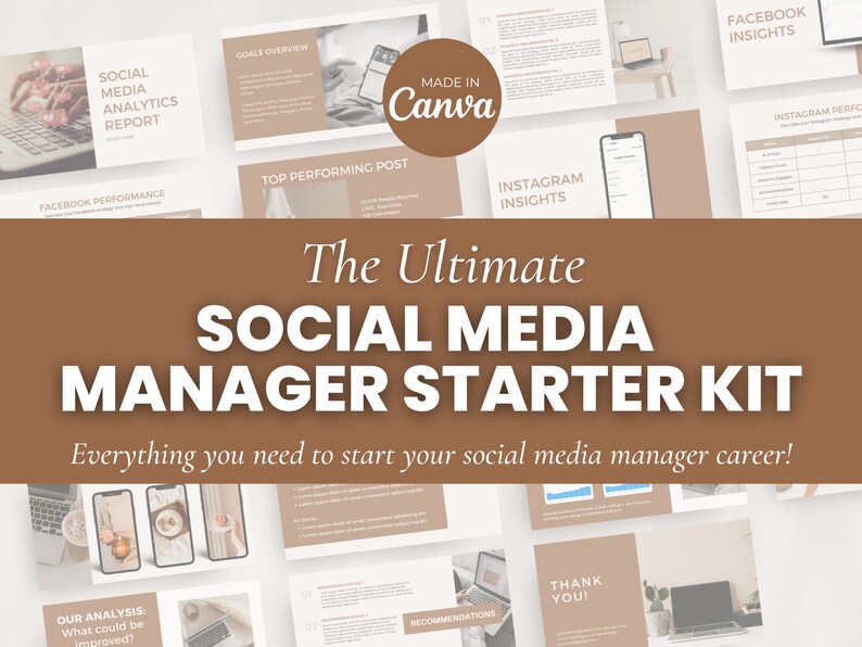 Social Media Manager Starter Kit Social Media Manager Bundle - Etsy