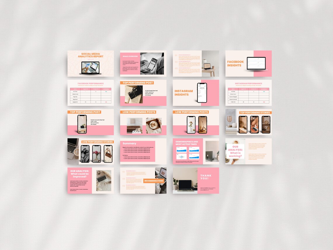 Social Media Analytics Report Template Social Media Performance Report ...