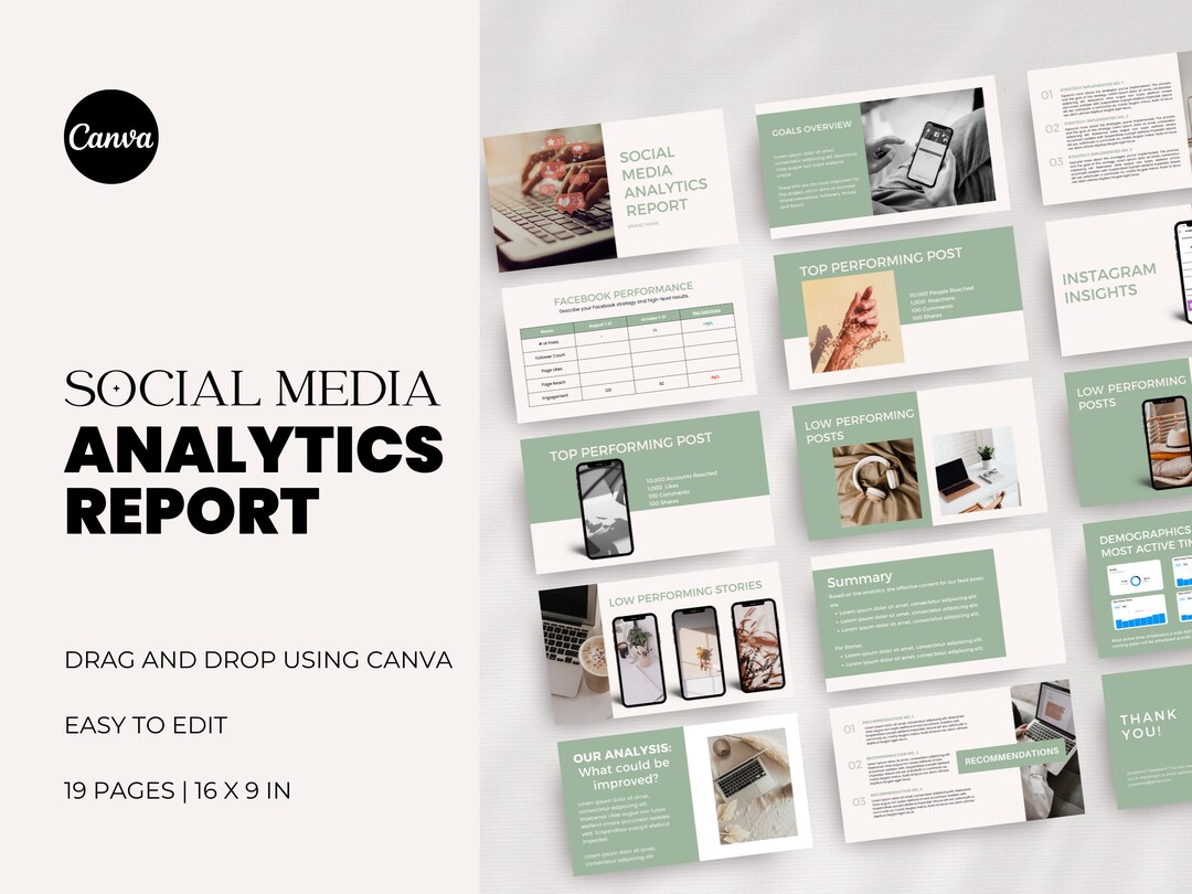 Social Media Analytics Report Template Social Media Performance Report ...