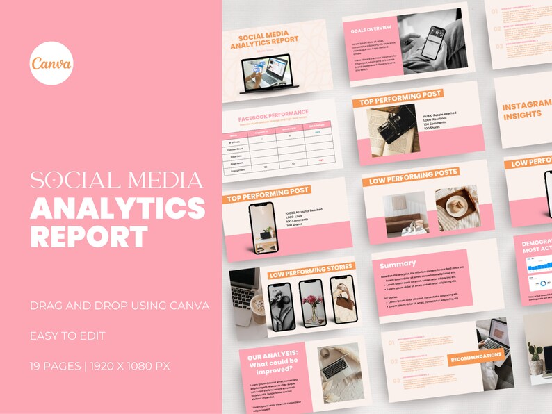 Social Media Analytics Report Template Social Media Performance Report ...