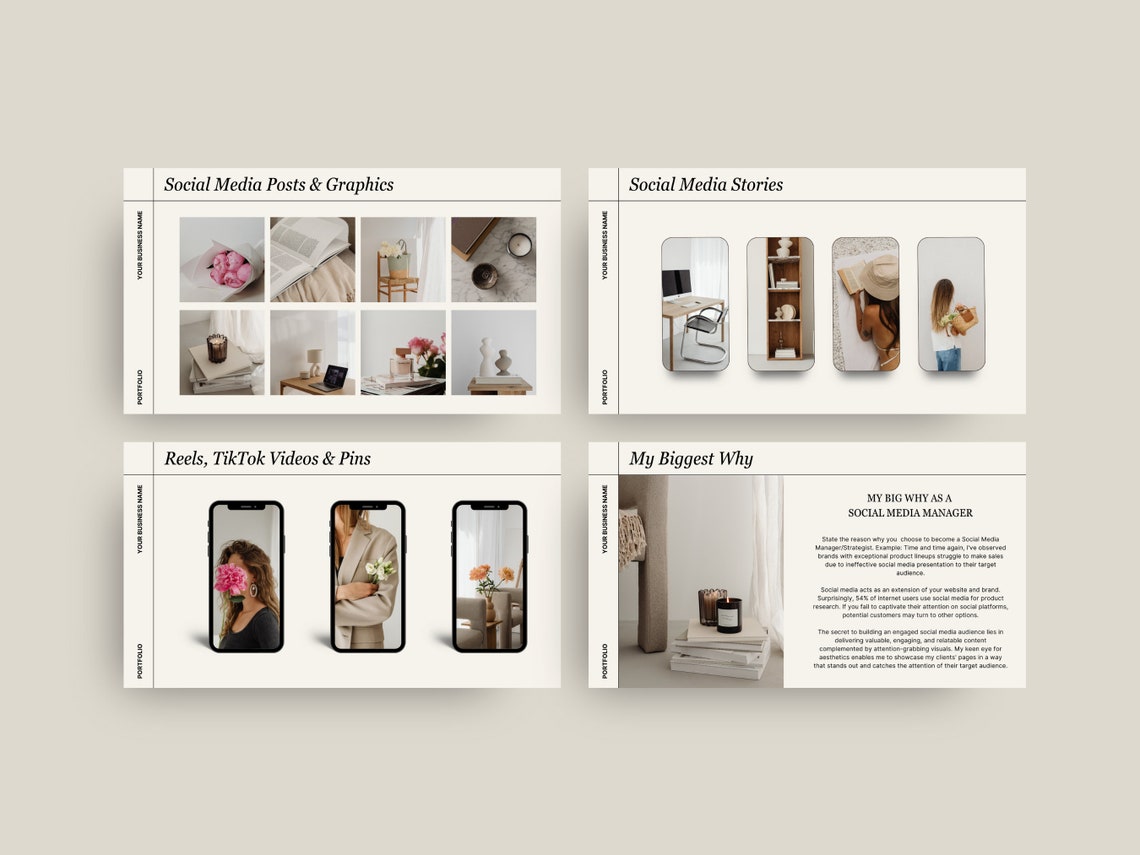 Social Media Portfolio Template | Portfolio Template for Social Media ...