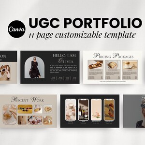 UGC Media Kit Portfolio Template, Influencer Blogger Youtube Tiktok ...