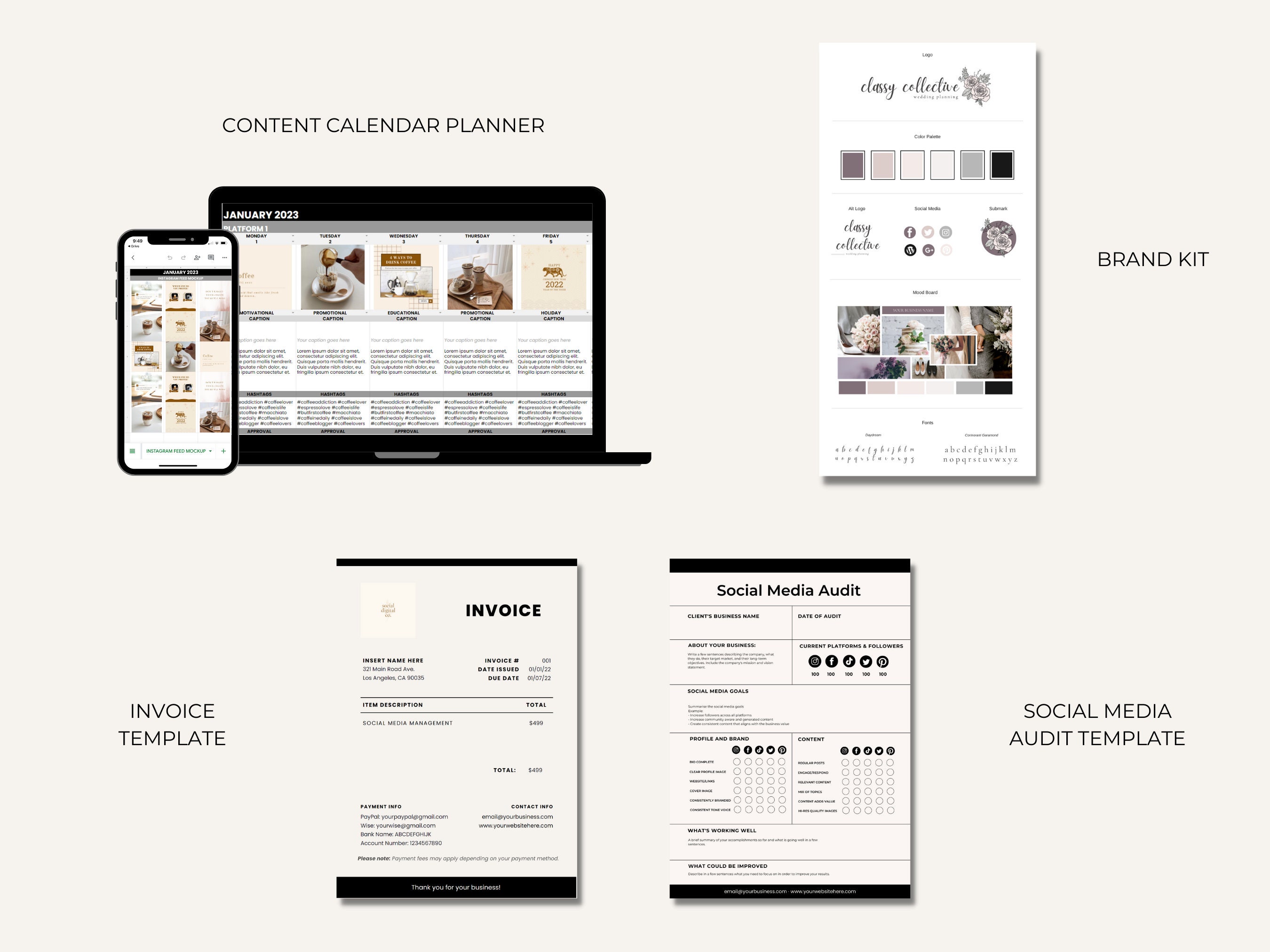 Social Media Manager Starter Kit Social Media Manager Bundle - Etsy