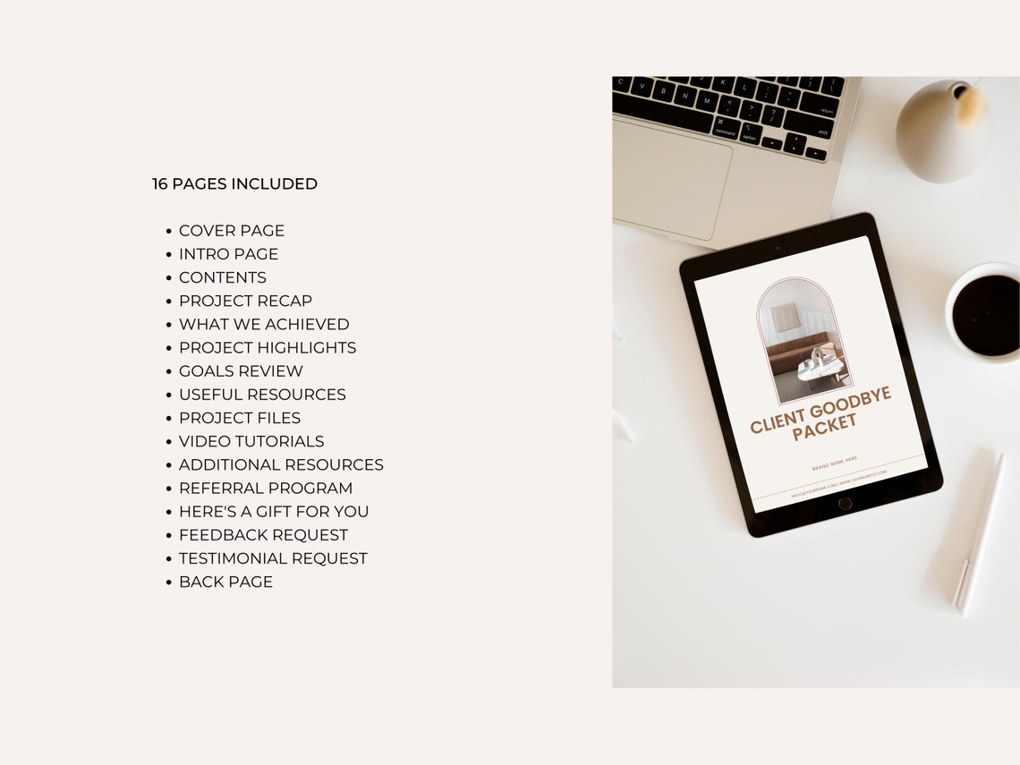 Client Offboarding Packet Template, Goodbye Exit Packet, Service Guide ...
