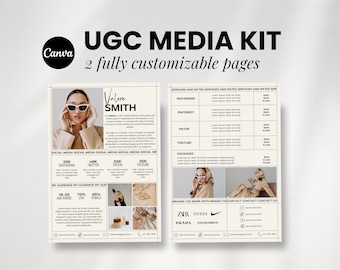 UGC Portfolio UGC Template UGC Media Kit Ugc Creator - Etsy