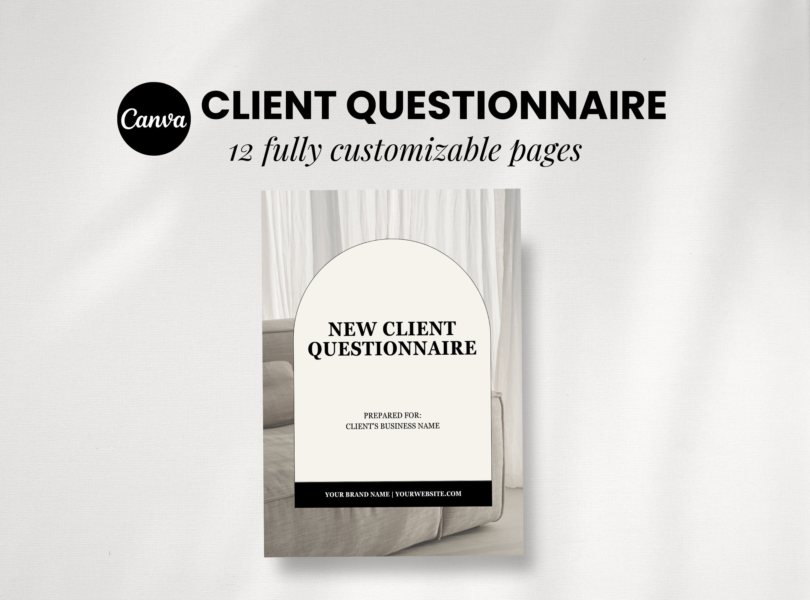 New Client Questionnaire Survey Template Canva Business Templates for ...