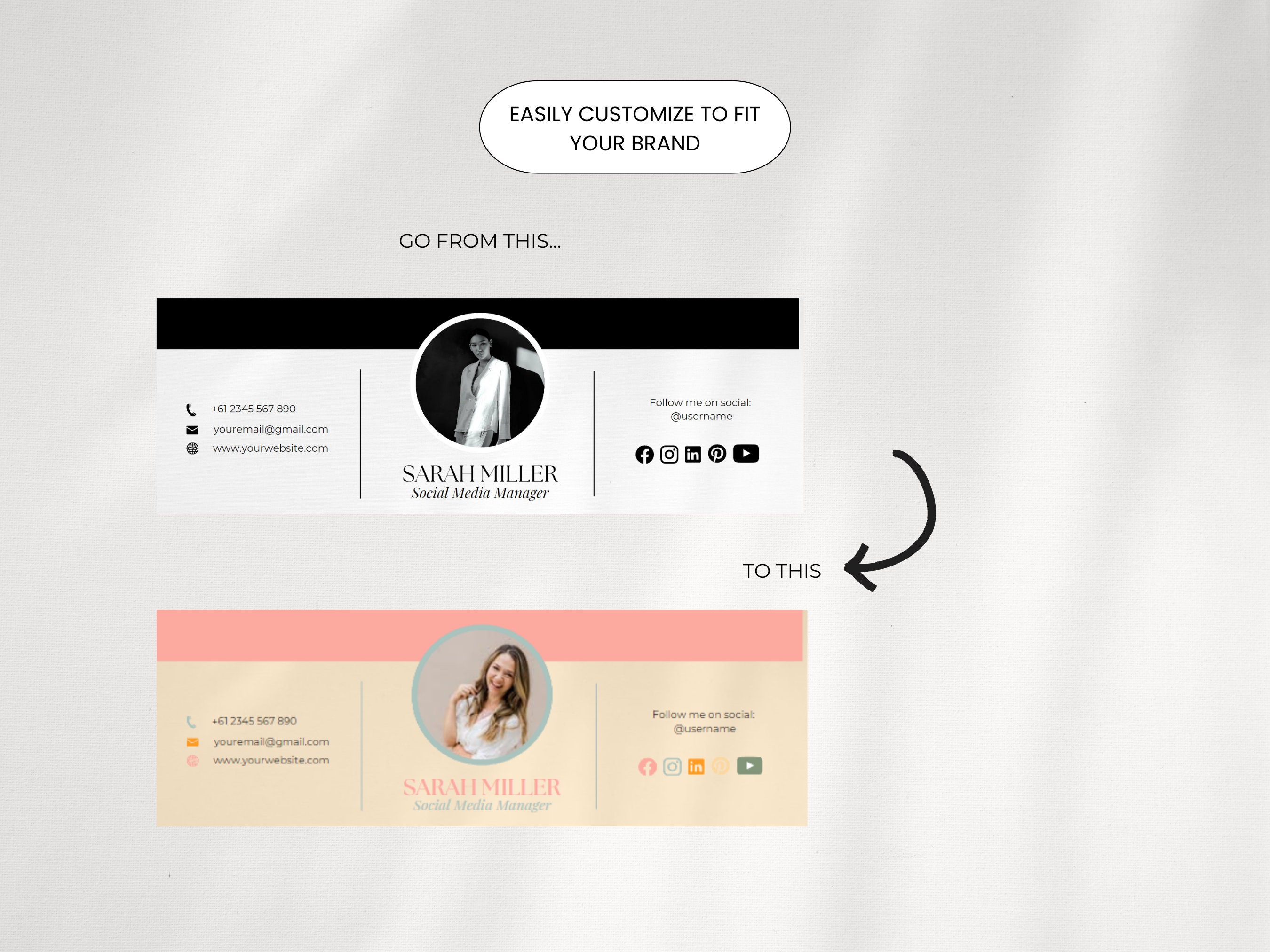 Email Signature Template Bundle Custom Signature Design - Etsy