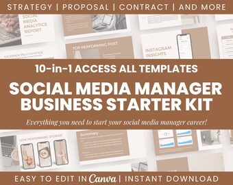 Social Media Manager Starter Kit Social Media Manager Bundle - Etsy