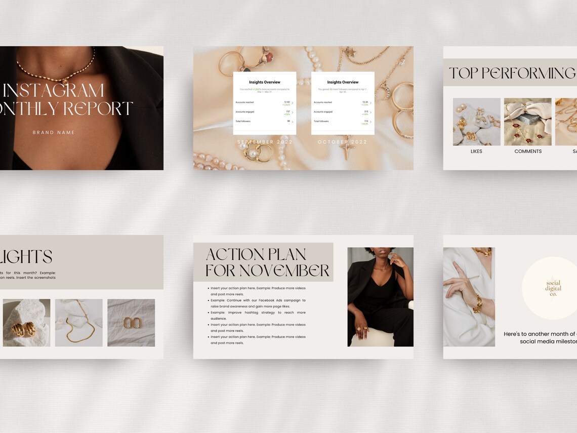 Instagram Analytics Report Template Instagram Performance Report ...