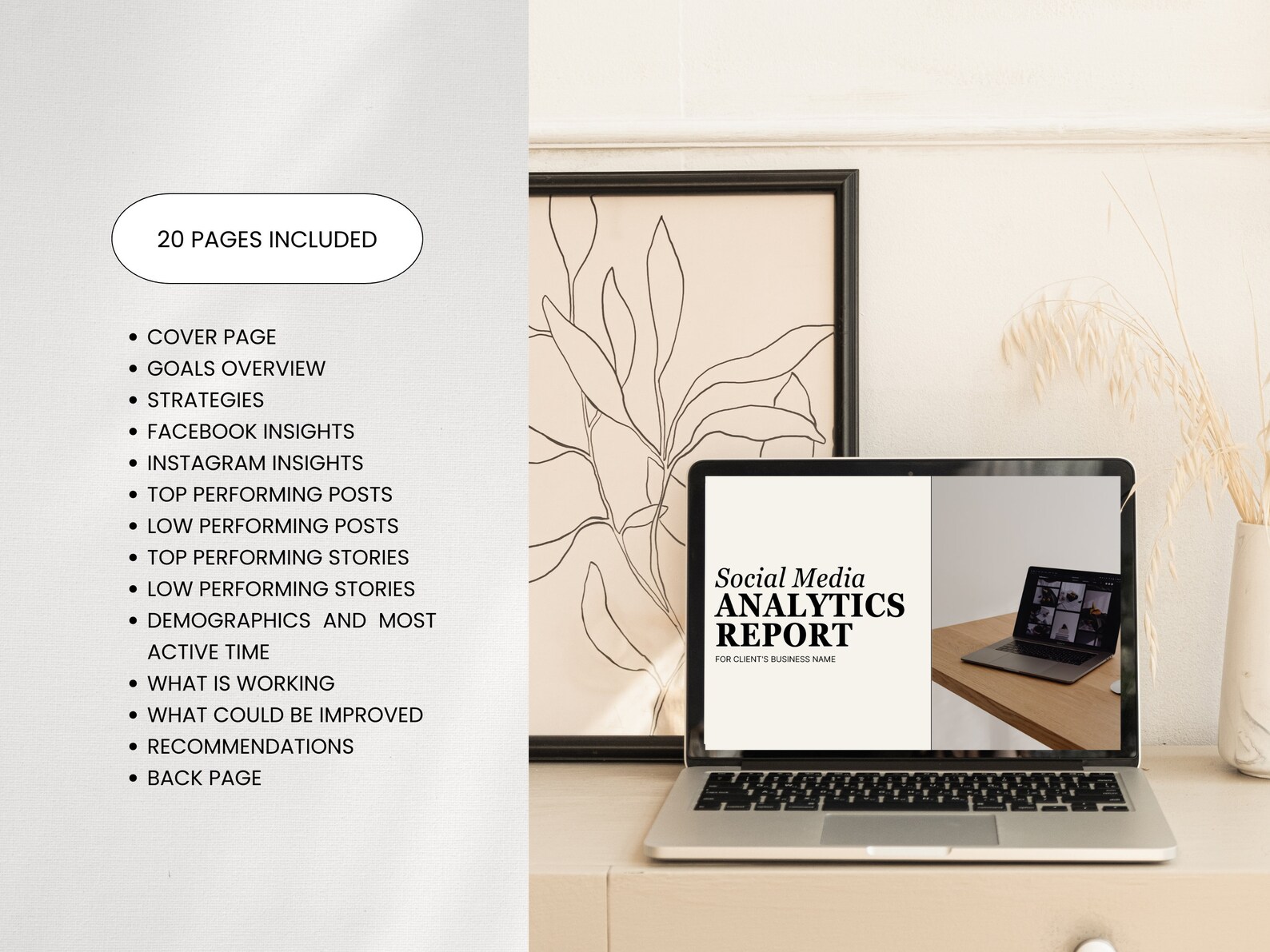 Social Media Analytics Report Template, Social Media Performance Report ...