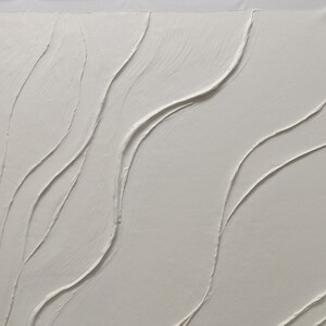 White Wall Decor White Textured Wall Art White Minimalist Painting on ...