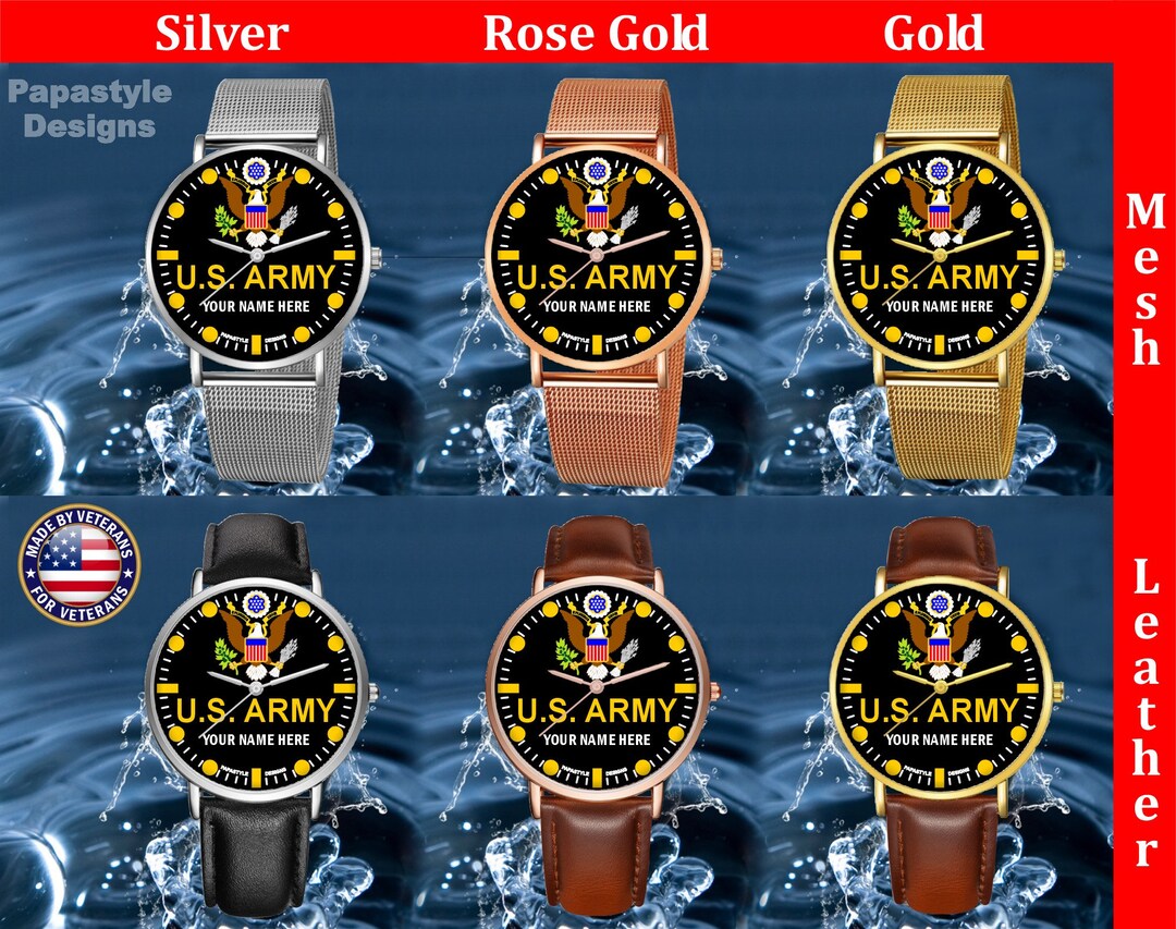US Army Veteran Personalized Wristwatch. Made in the USA. - Etsy