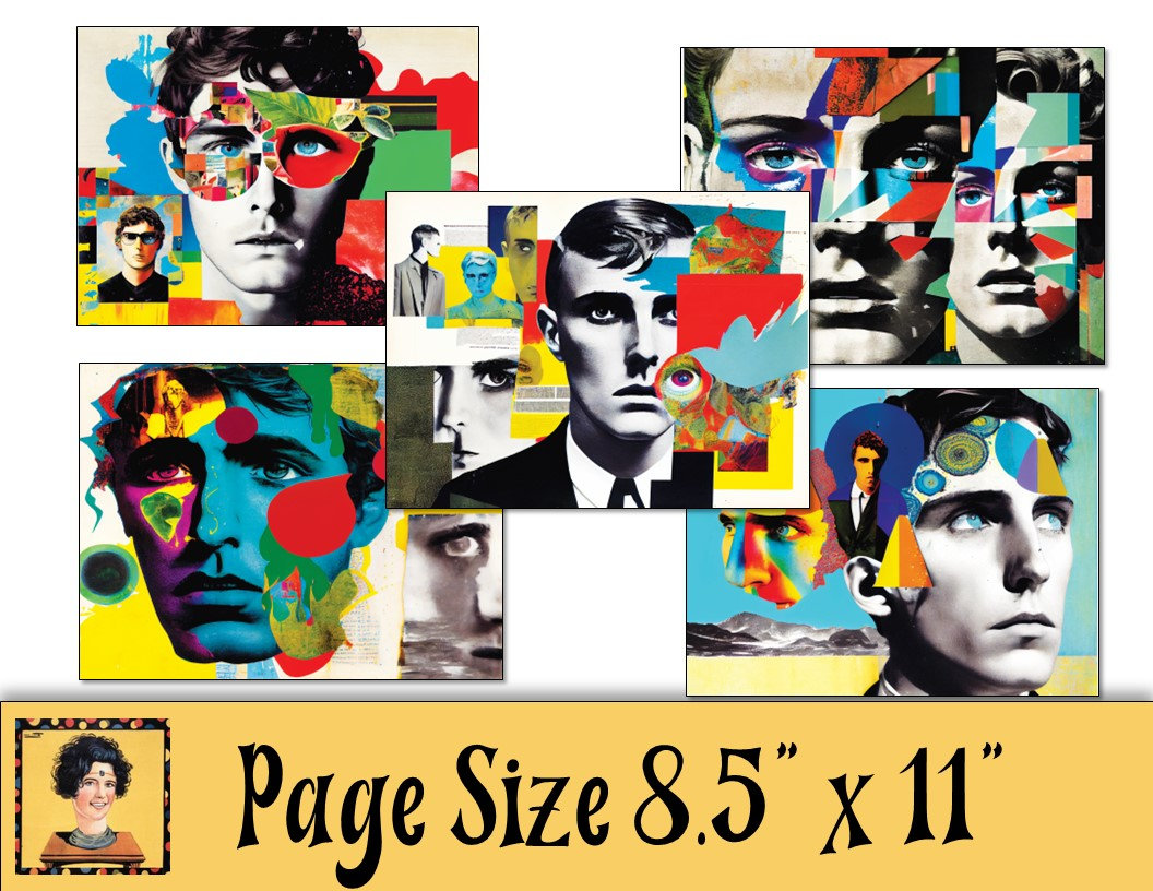 Digital Collage Sheets, 36 Pages Mens Magazine Tear Papers for Art ...