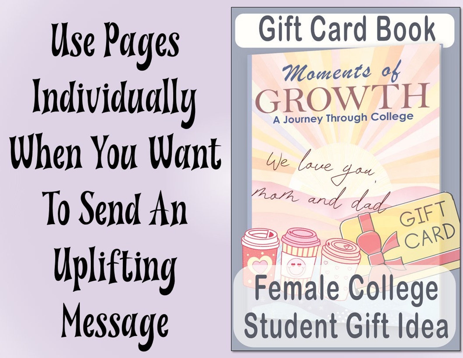 Printable College Gift Card Book 72 Pages 6x9 Inches for Teen Girl ...