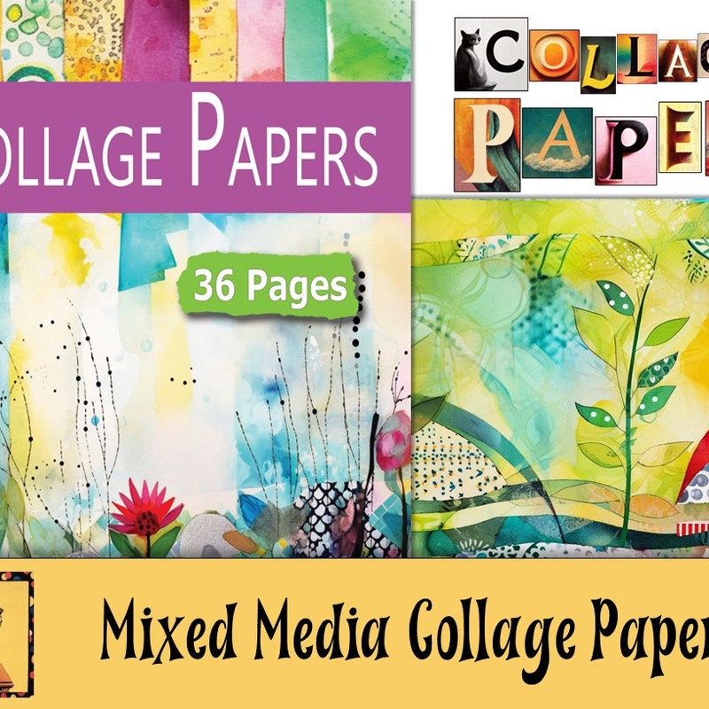 Paper Collage Wall Art - Etsy
