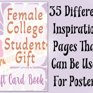 Printable College Gift Card Book 72 Pages 6x9 Inches for Teen Girl ...