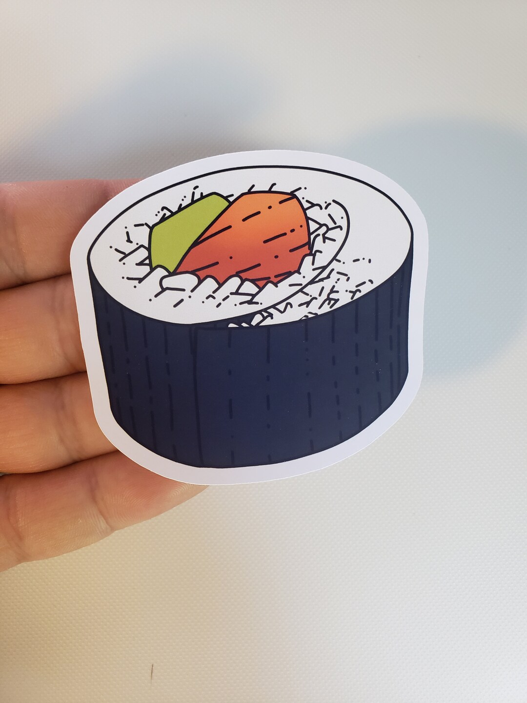 Sushi Roll Sticker Die Cut Sticker, Sticker, Cute Stickers, Sticker ...