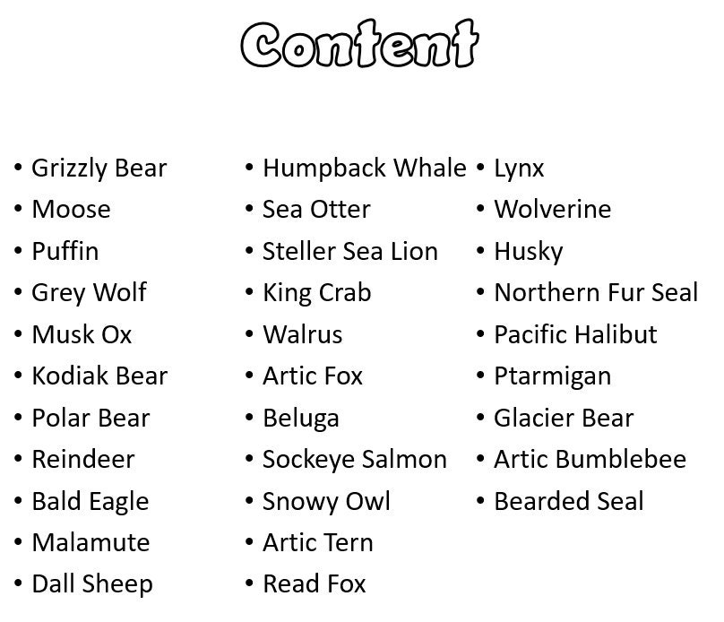 Coloring Pages: Cute Alaska Animals - Etsy