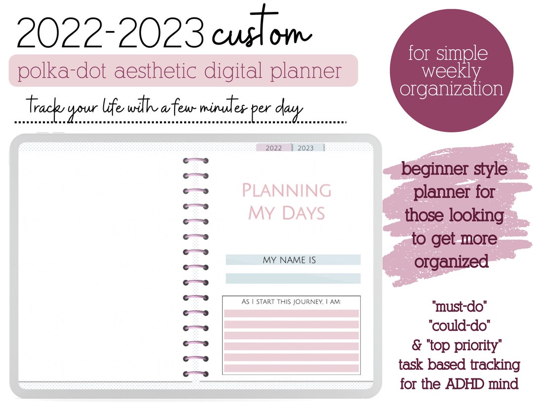 SIMPLE 2022/2023 Aesthetic Digital Planner - Goodnotes, Notability for ...