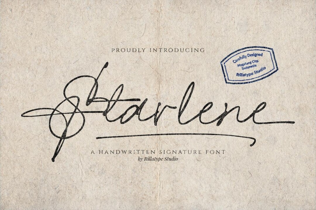 Starlene Signature Font: Elegant Cursive for Logo Design - Etsy