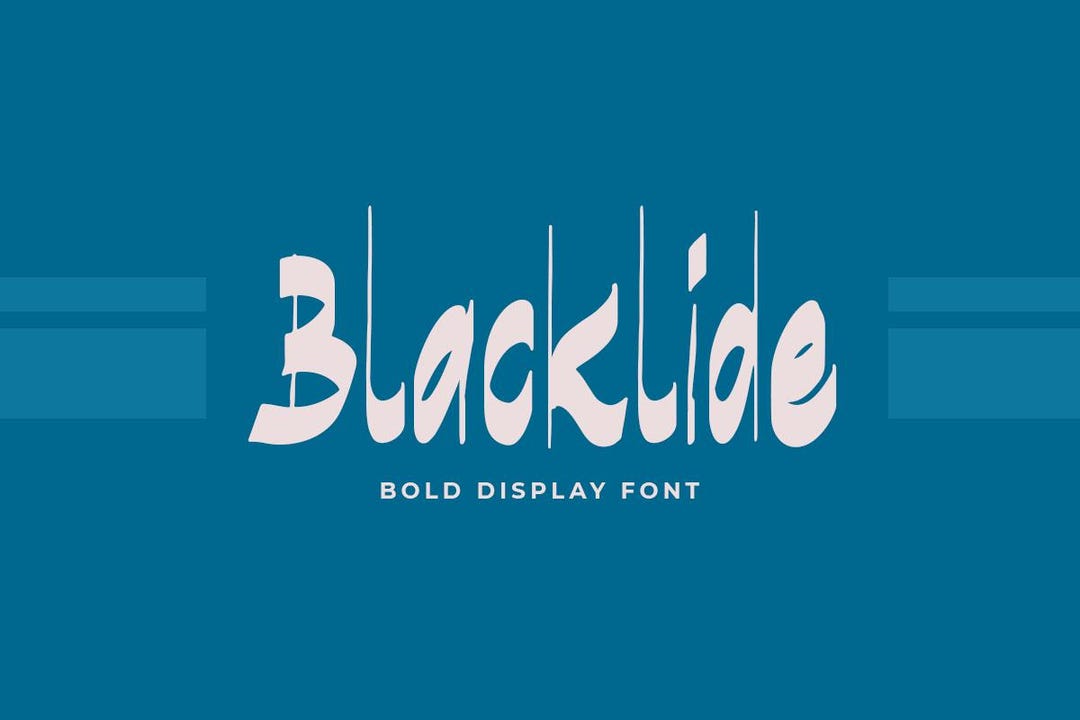 Blacklide Bold Reverse Contrast Display Font - Etsy