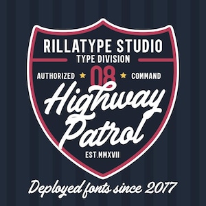 Highway Patrol Vintage Font: Americana Signage, Badge Style - Etsy