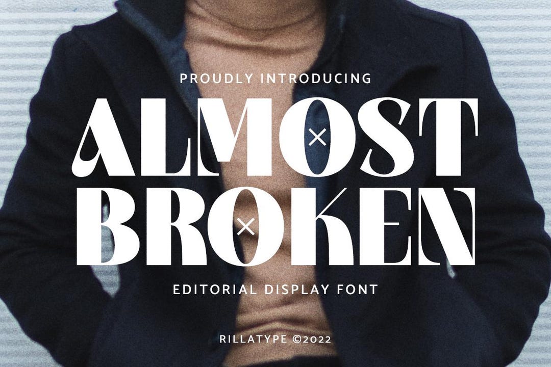 Almost Broken Font: Bold Sans Serif Display Font - Etsy