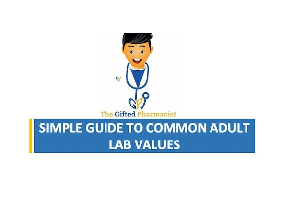 Simple Guide to Common Adult Lab Values - Etsy