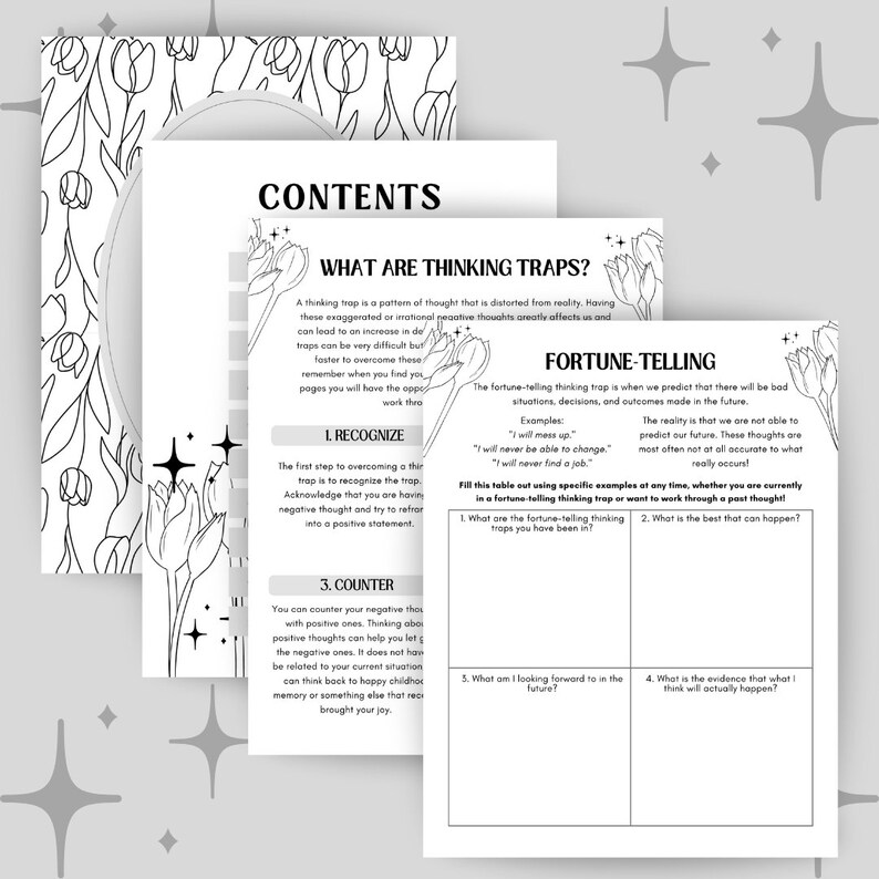 Thinking Traps Workbook A Guide to Understanding Your - Etsy