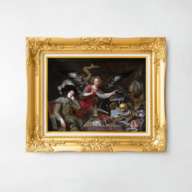 The Gentleman's Dream | Antonio De Pereda | Dark Baroque Angel Art ...