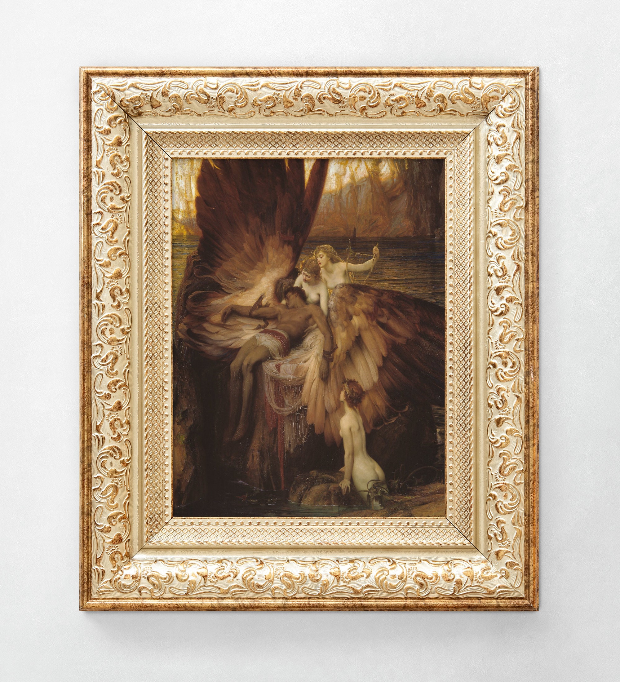 The Lament for Icarus | Herbert James Draper | Nude Greek Mythology Art ...