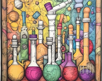 Science Series: Chemistry Coloring Book for Kids - Etsy