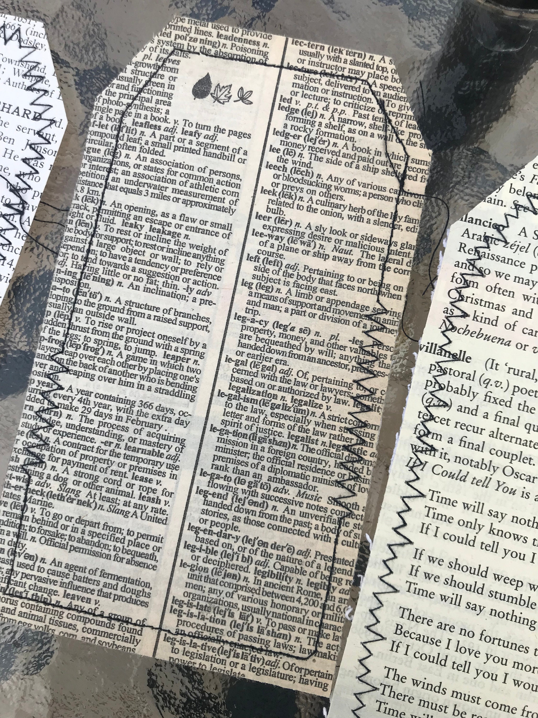 Handmade/book Page Tags/stitched/blank/ Set of 8 - Etsy