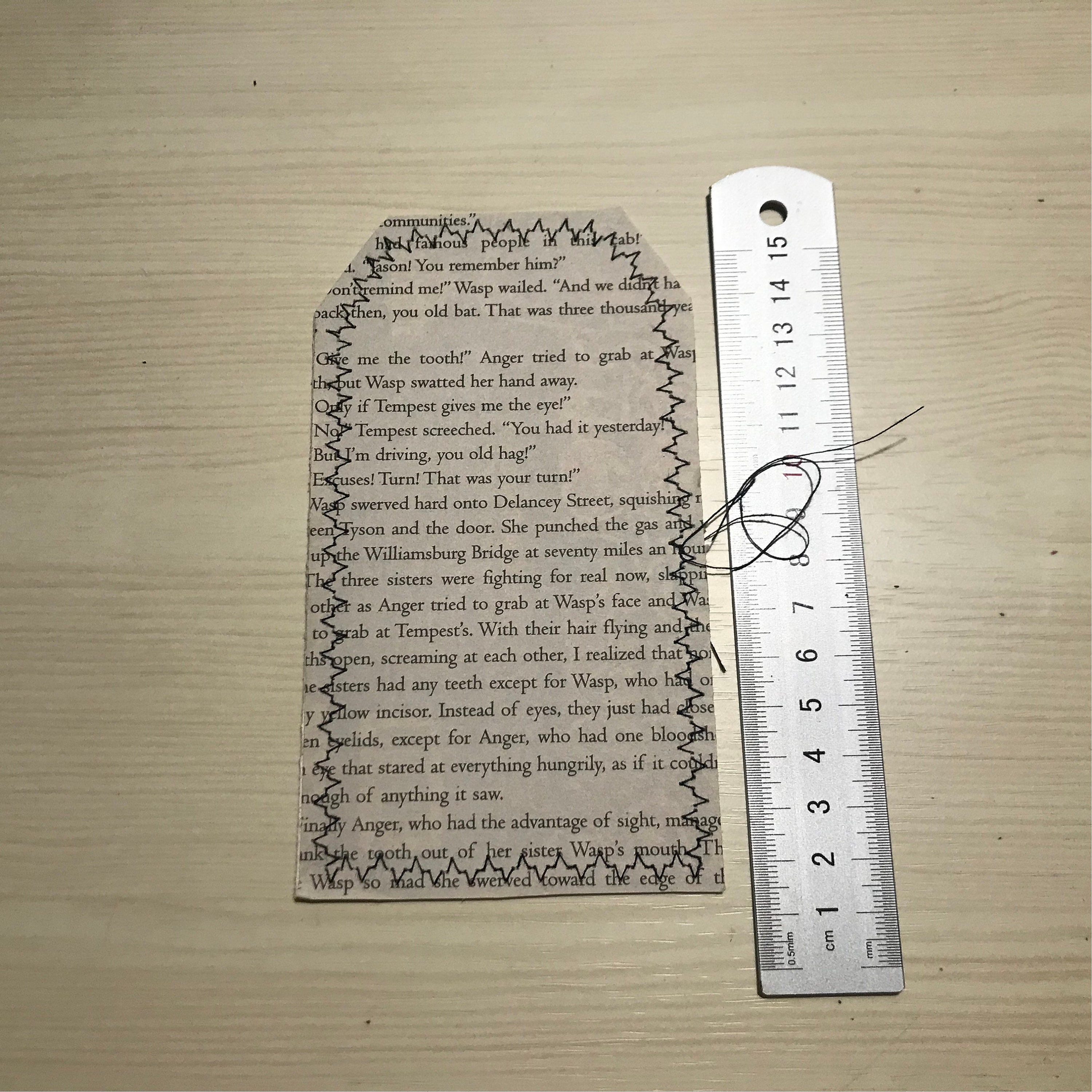 Handmade/book Page Tags/stitched/blank/ Set of 8 - Etsy