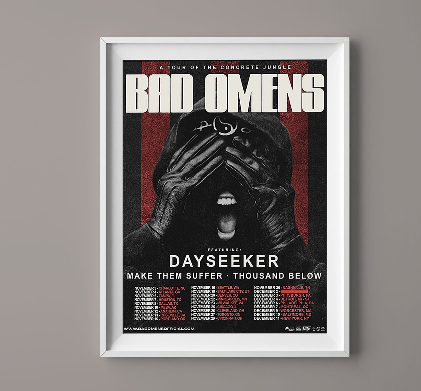 Bad Omens Concrete Jungle 2022 Tour Poster, Bad Omens Print, Rock Band Poster sold by Lunar ...