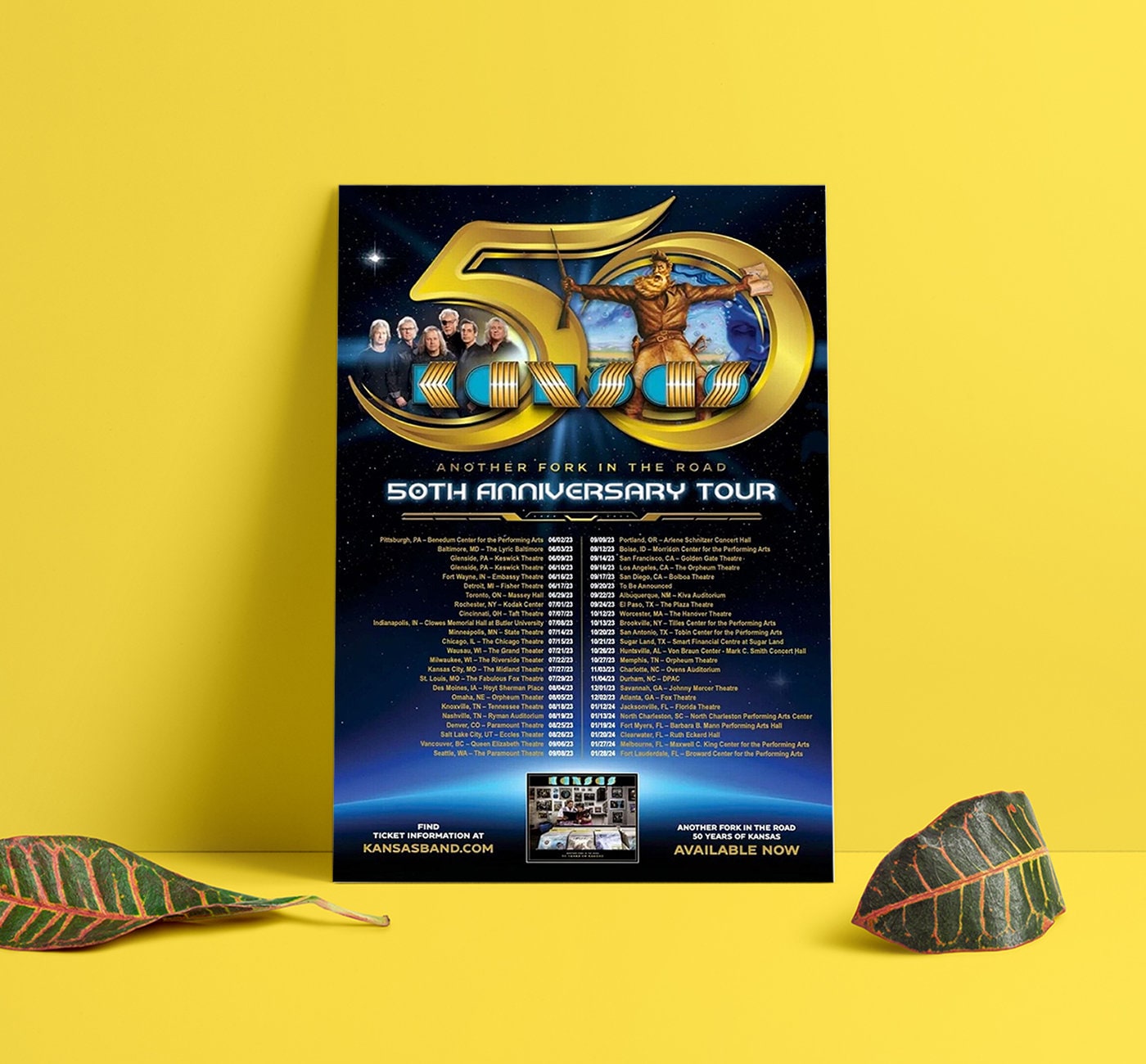 Kansas 50th Anniversary Tour 2023 Poster, Kansas Band Poster, Rock Band ...