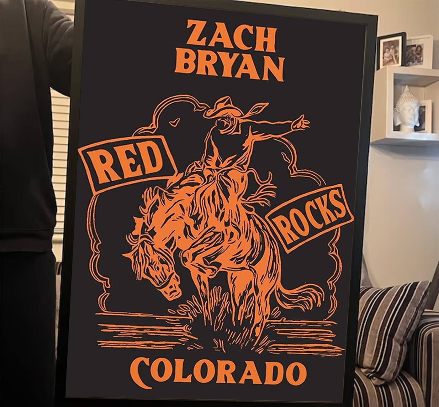 Zach Bryan Red Rocks In Colorado Poster, Zach Bryan Print sold by ...