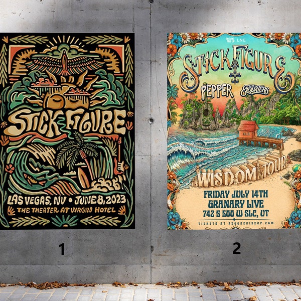 Stick Figure Band Poster - Etsy