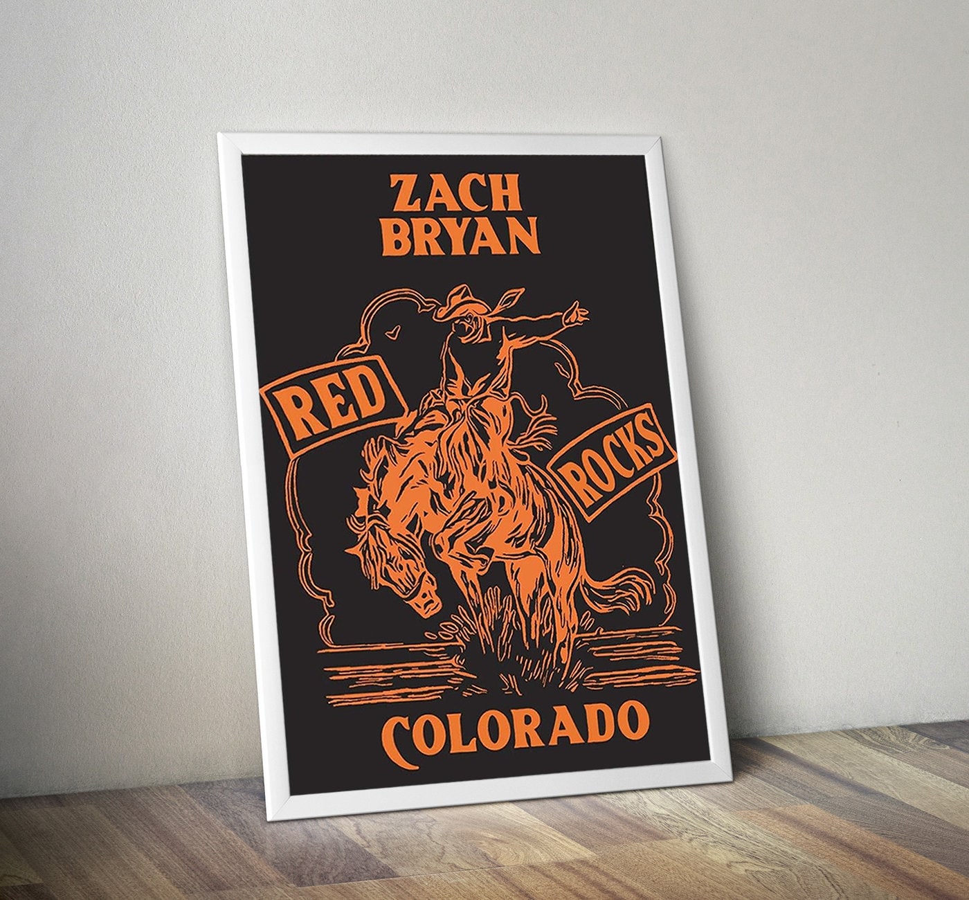 Zach Bryan Red Rocks In Colorado Poster, Zach Bryan Print sold by ...