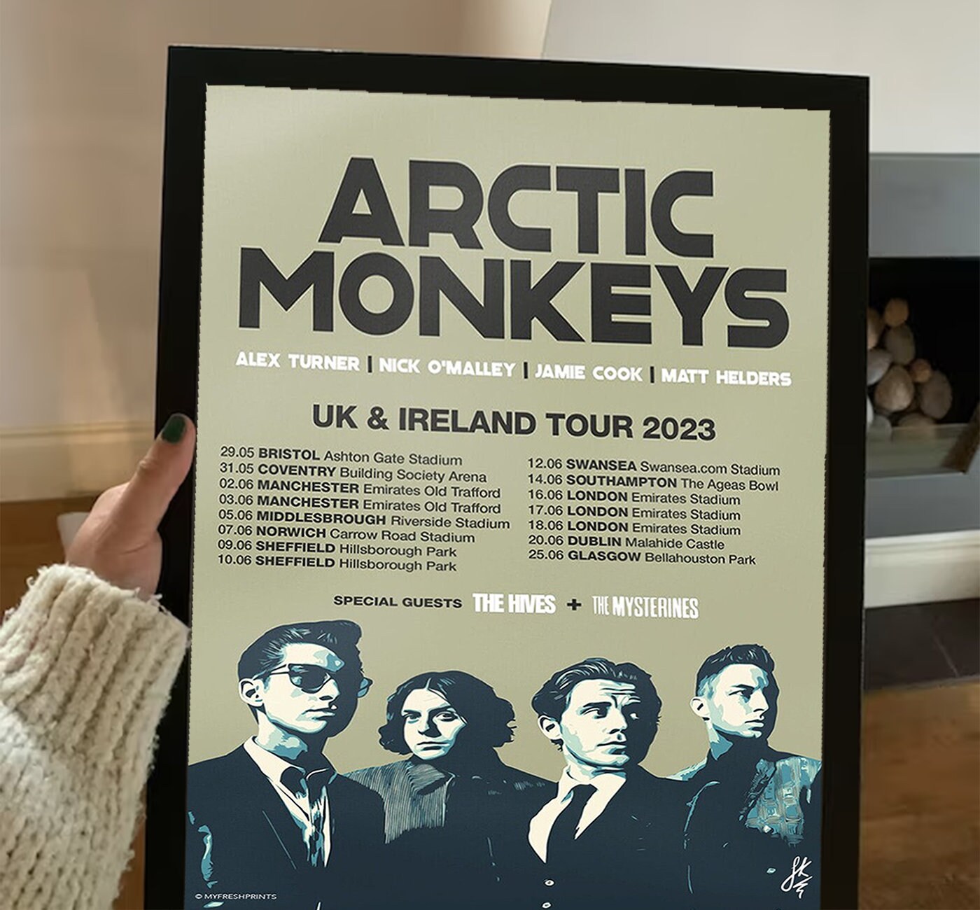 Arctic Monkeys 2023 Tour Poster, Arctic Monkeys Band Poster, Rock Band ...
