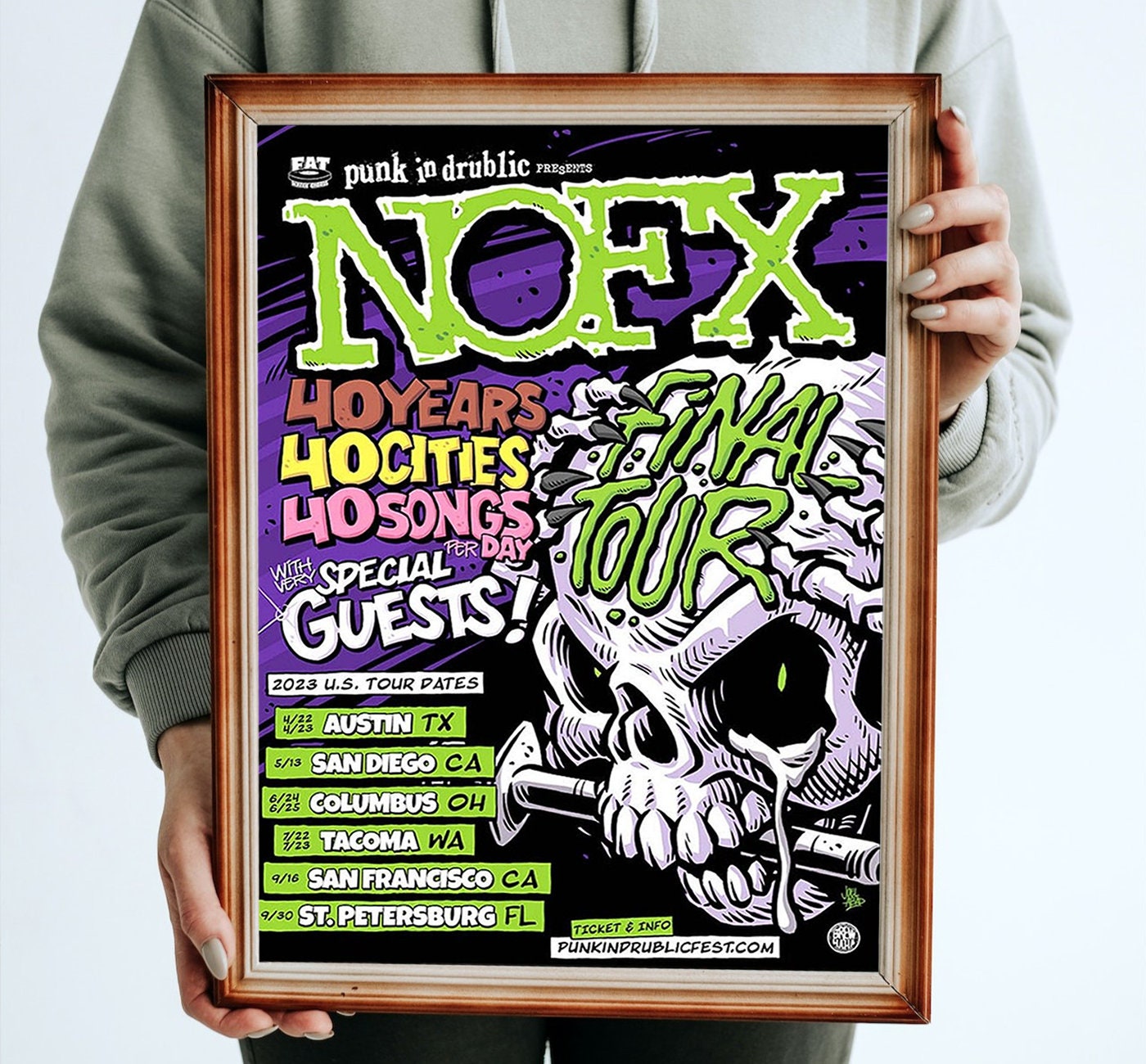 2023 Final Tour Dates Poster, Punk Rock Band Print, Gift For Fans sold ...