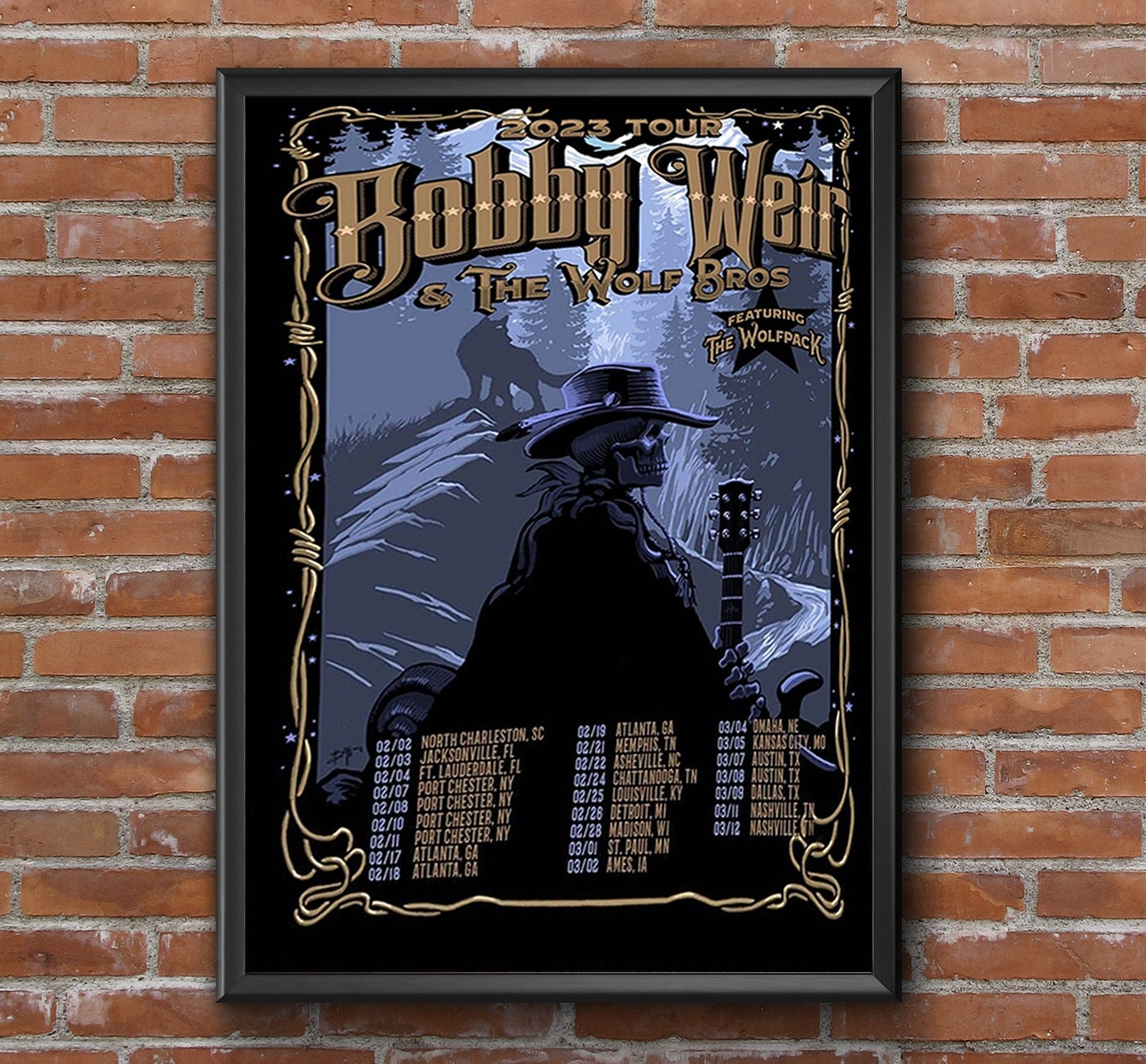 2023 Tour Bobby Weir And Wolf Bros Poster