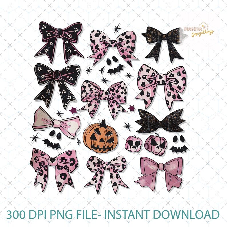Coquette Bow Halloween Png, Coquette Bow Png, Spooky Season Png ...