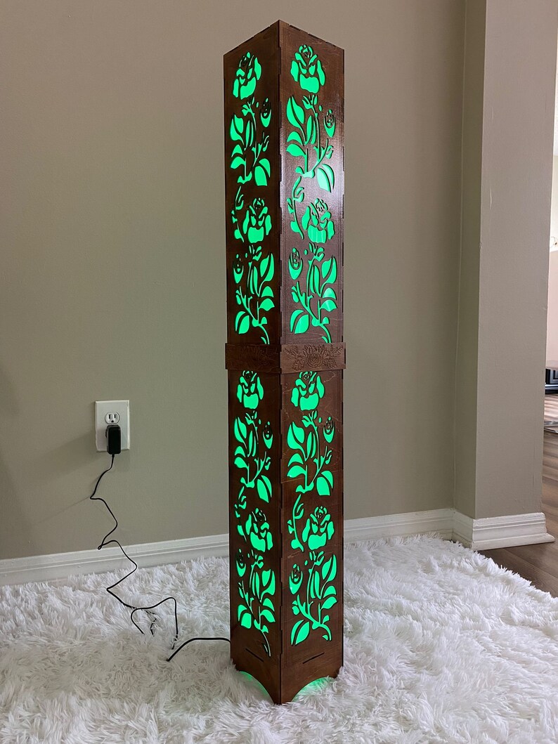 Flower Tower LED Multicolor Floor Lamp - Etsy